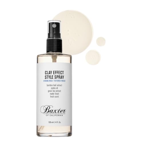 Baxter of California Clay Effect Style Spray for Men | Textured Finish | Strong Hold | Hair Styler | 4 fl. oz.