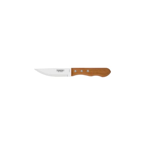 Tramontina 5” Jumbo Steak Knives Set of 4, Sharp Knife with Wooden Handle, Camping, Kitchen, Rustic, 22399079