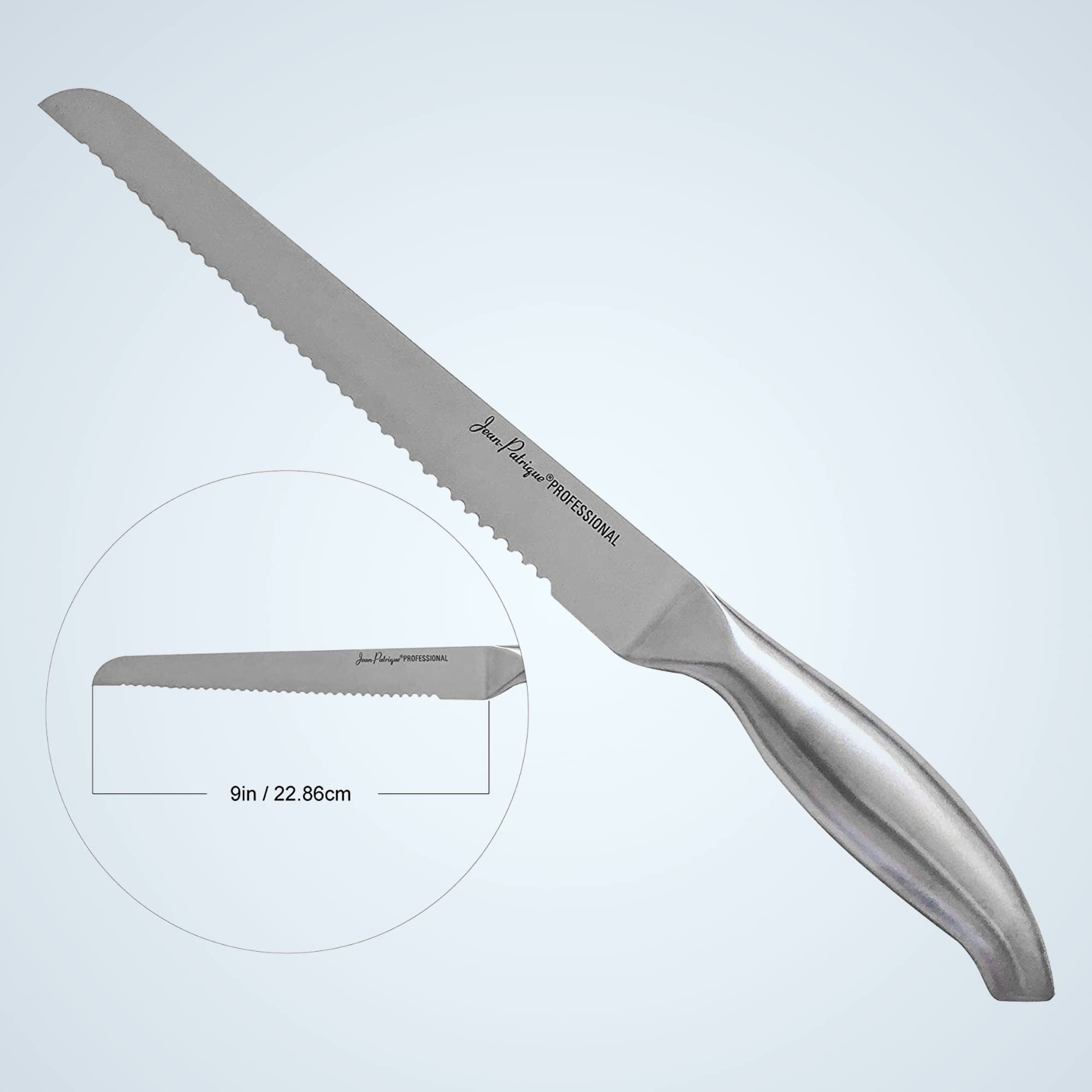 Jean-Patrique Chopaholic Stainless Steel Bread Knife - Single Forged Ergonomic Design Kitchen Cookware Bakeware | 9 Inch
