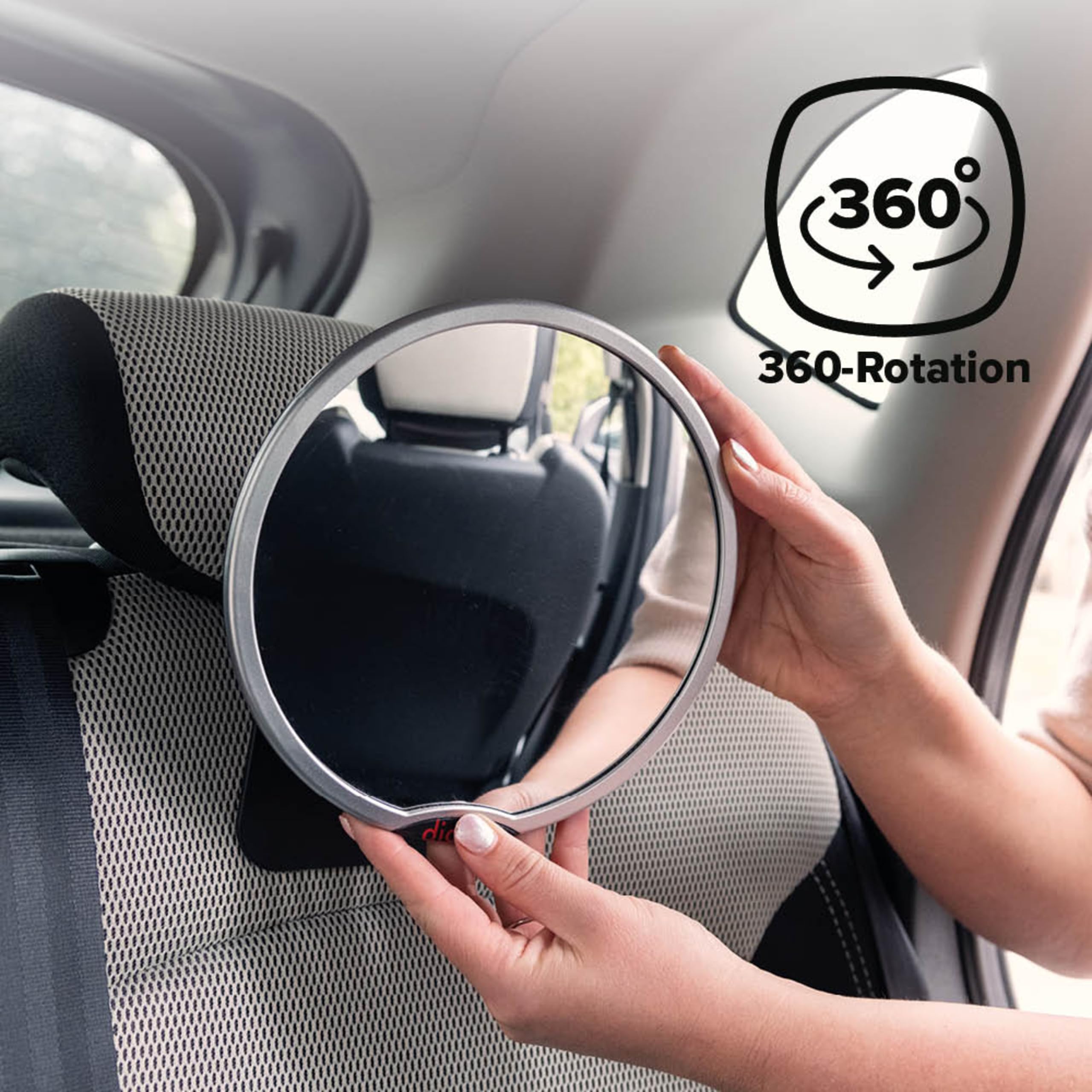 Diono Baby Car Mirror 2 Pack, Includes Safety Car Seat Mirror for Rear Facing Infant & See Me Too Rear View Baby Mirror Both Fully Adjustable with Wide Crystal Clear View, Shatterproof, Crash Tested
