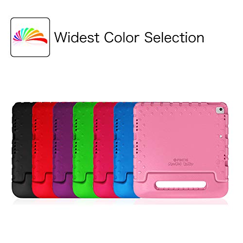 Fintie Kids Case for iPad 9th / 8th / 7th Generation (2021/2020 / 2019) 10.2 Inch - Shockproof Light Weight Handle Stand Case, Also Fit iPad Air 3 10.5" (2019) / Pro 10.5" (2017), Red
