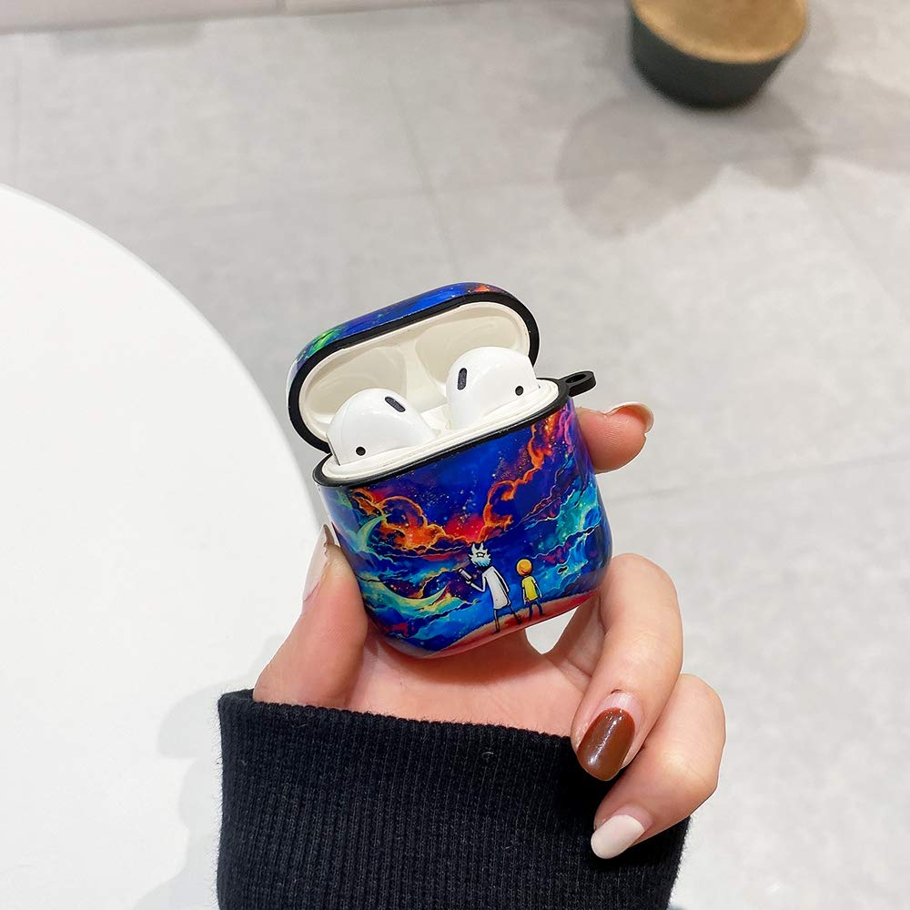 NA Case, Rick and Morty Personalise Custom Skin airpods case, for Apple AirPods Charging Case[Best Gift for Girl Boy], with Keychain (Rick and Morty)