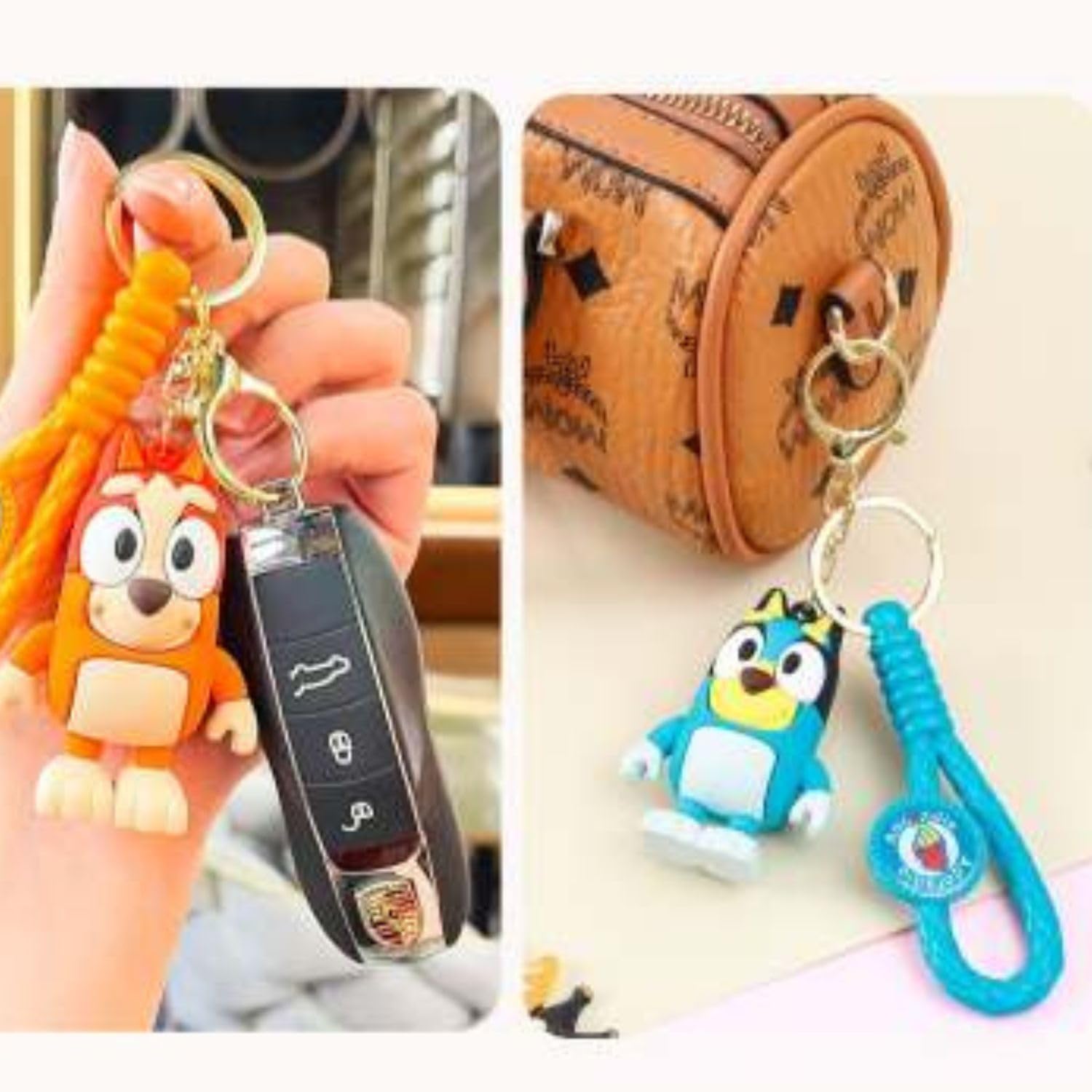 2pcs Cute Kawaii Accessories, Anime Keychain Adorable Keychain Keyring Key Purse Handbag Car And Backpack, Keychains For Kids,Cute Keychains For Women (Style 1)