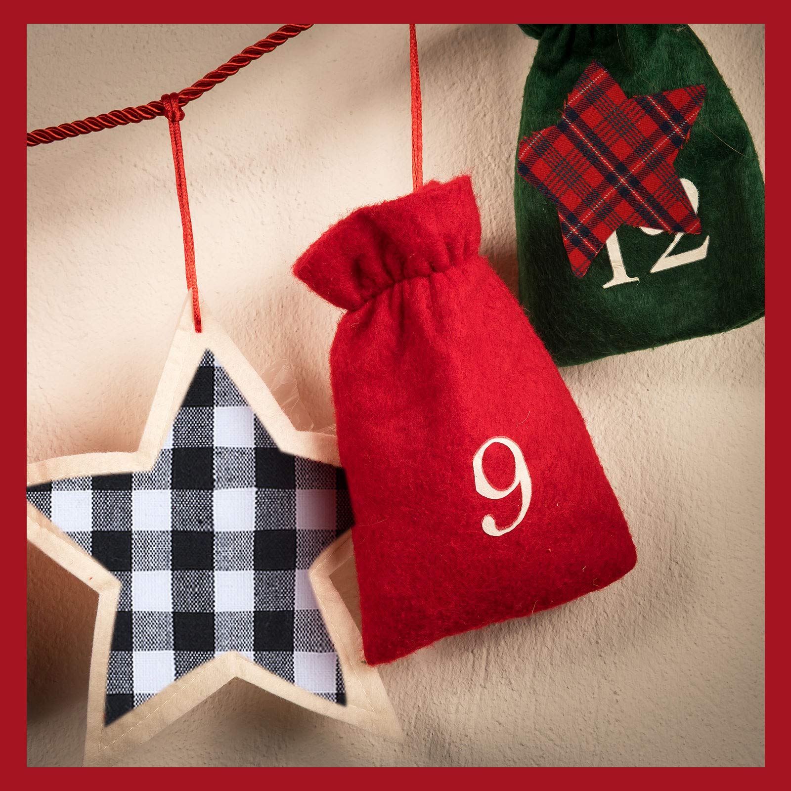48 Pieces Christmas Buffalo Plaid Tartan Fabric Plaid Fabric Lodge Charm Pack for DIY Christmas Sewing Scrapbooking Quilting (5.9 x 5.9 Inch)