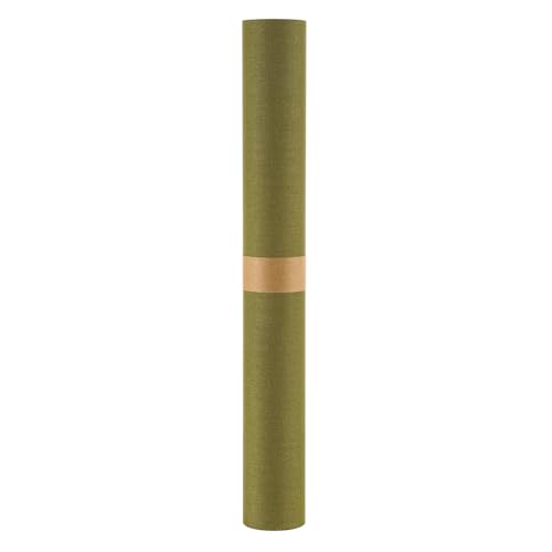 Wooqu Book Cloth, Fabric Surface and Paper Backed, Durable, Strong, 17x29”, for Book Binding, Army Green