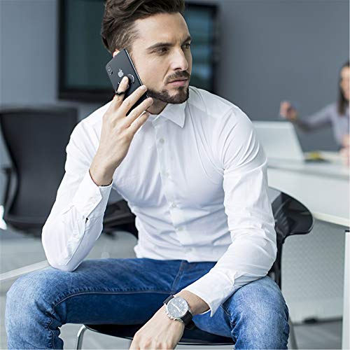 OATSBASF Bat Phone Ring Stand Holder Cell Phone Ring Holder Finger Grip 360 Degree Rotation Compatible with iPhone 12/11 Pro Max/SE 2020 and Other Smartphones(Black+Silver)