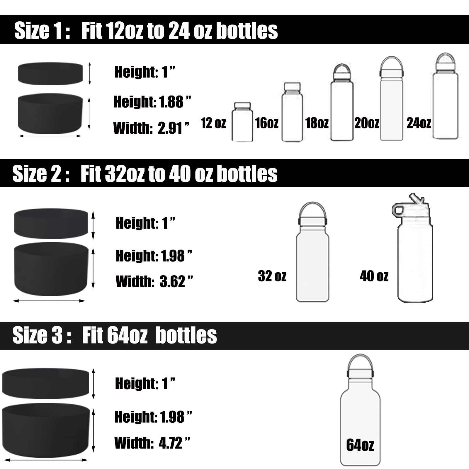 6 pcs Replacement Straws & Protective Flex Bottle Boot compatible with Hydro Flask Water Bottles 12oz to 24oz