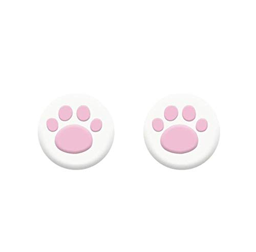 2PCS Thumb Stick Grips Cap Cover Joystick Grip Caps Replacement for PS5 PS4 Xbox one Xbox 360 Wii U NS Pro Cat Paw Cute Pink