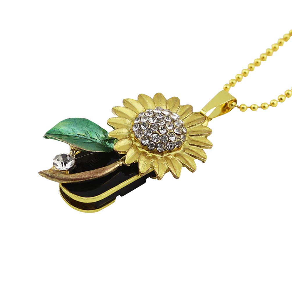 Novelty Cool Sunflower Shape 64GB USB 2.0 Flash Drive Diamond Crystal Memory Stick Pen Drive Flash Disk Thumb Drive