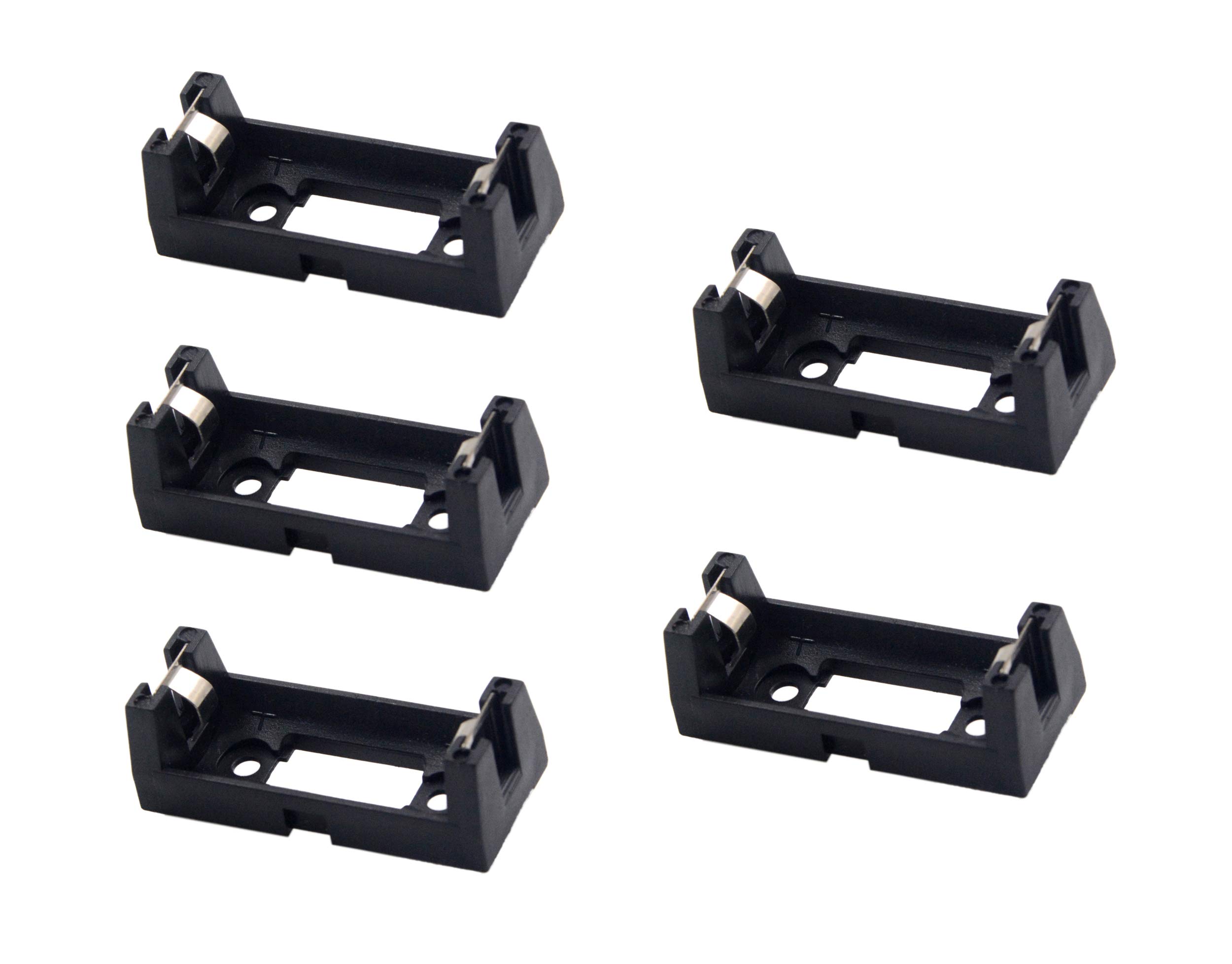 LampVPath (Pack of 5 CR123A Battery Holder Box Clip Case with PCB Solder Mounting Lead