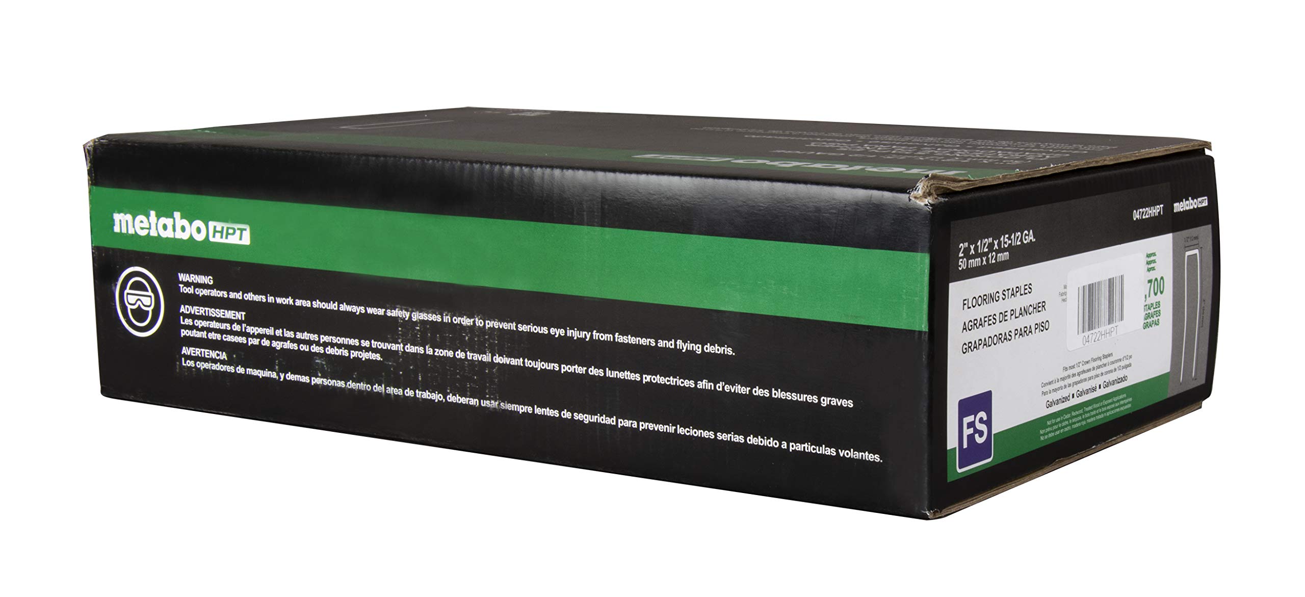 Metabo HPT Flooring Staples, 1-1/2" x 15 GA, Galvanized, For N5010AB, 9600 Count (04724HHPT)