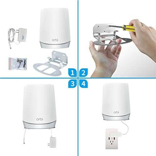 STANSTAR Metal Wall Mount for ORBI WiFi 6 System, Sturdy Wall Mount Holder for RBKE963/RBK752/RBK852/RBK853/AX4200/RBS850/RBR750/RBS750/RBKE963.(2Pack)