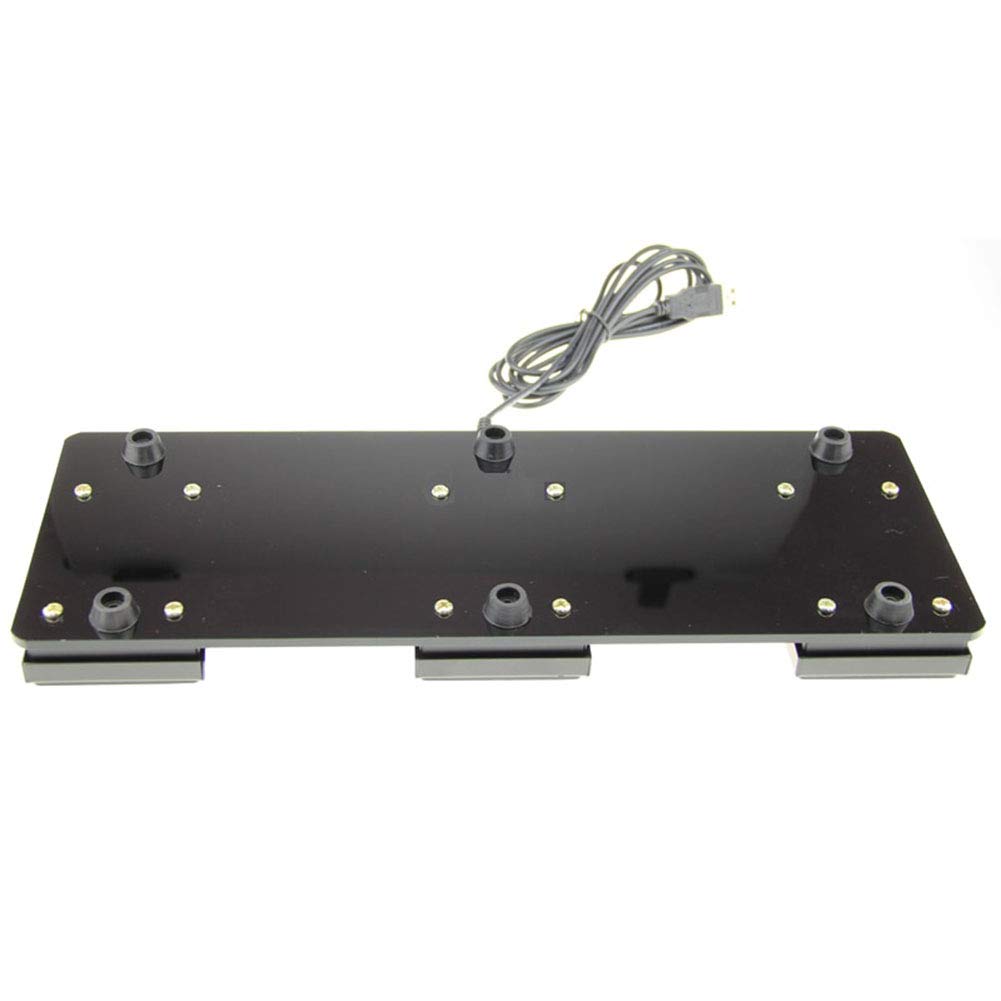 HFSECURITY Triple Foot Switch Pedal USB Gaming Keyboard Wired Non Slip Metal Momentary Electric Power Foot Switch