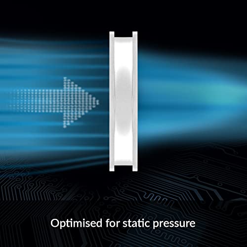 ARCTIC P14 PWM PST A-RGB - PC Fan, 140mm PWM Case Fan, Optimised for Static Pressure, Semi-Passive: 200β1900 RPM (0 RPM <5%), 5V 3 Pin A-RGB LED, Single Fan - White