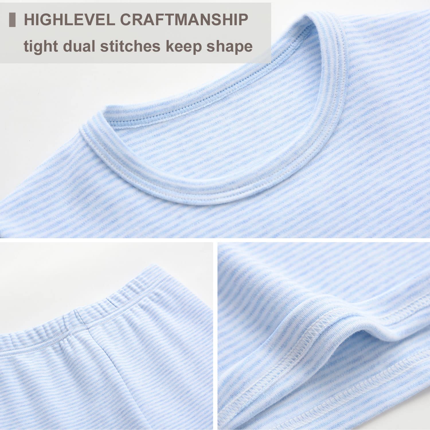 Enfants Chéris Toddler Thermal Underwear for Boys Pajamas 3T Blue Stripes