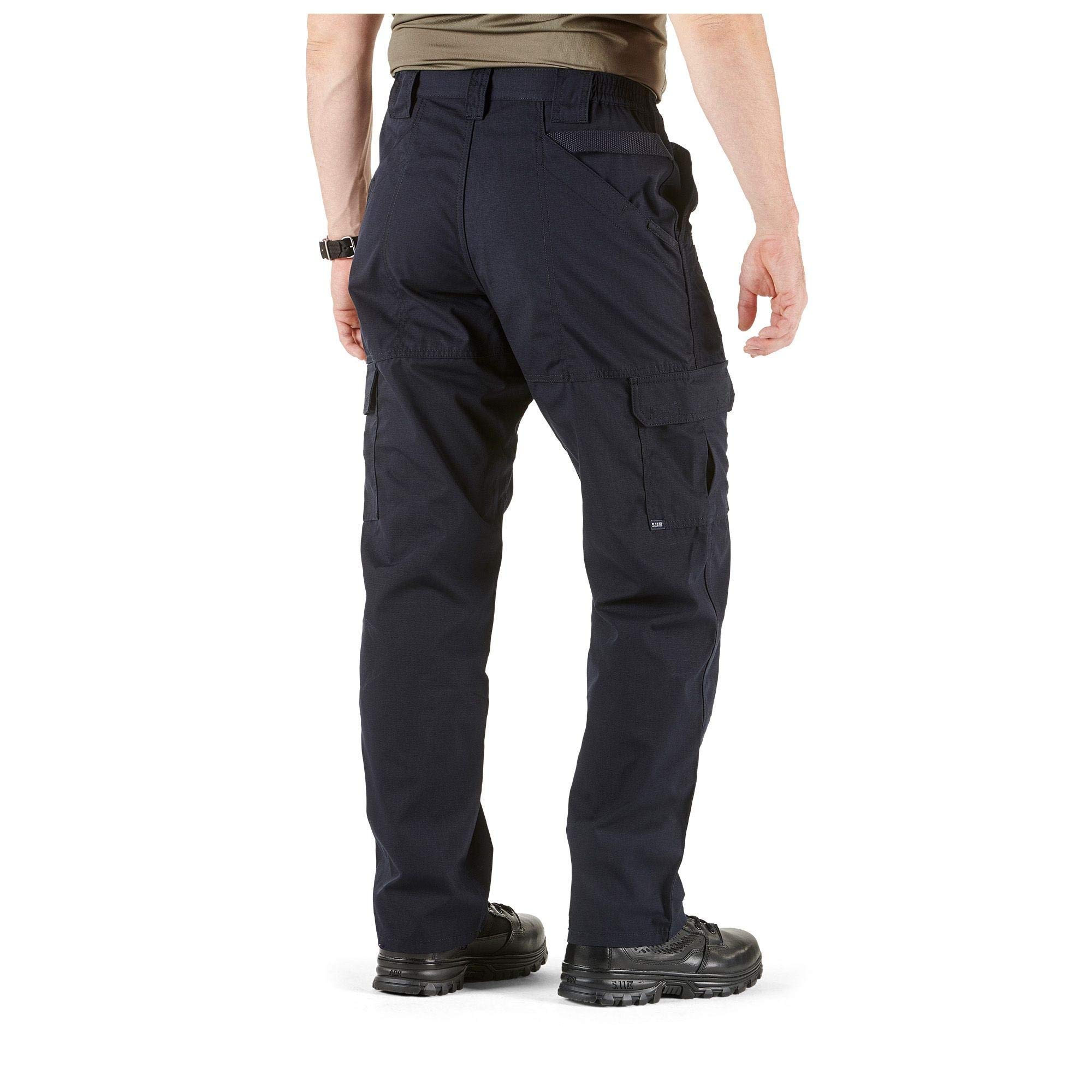 5.11 Tactical Men's Taclite Pro Lightweight Performance Pants, Cargo Pockets, Action Waistband, Dark Navy, 36W x 32L, Style 74273