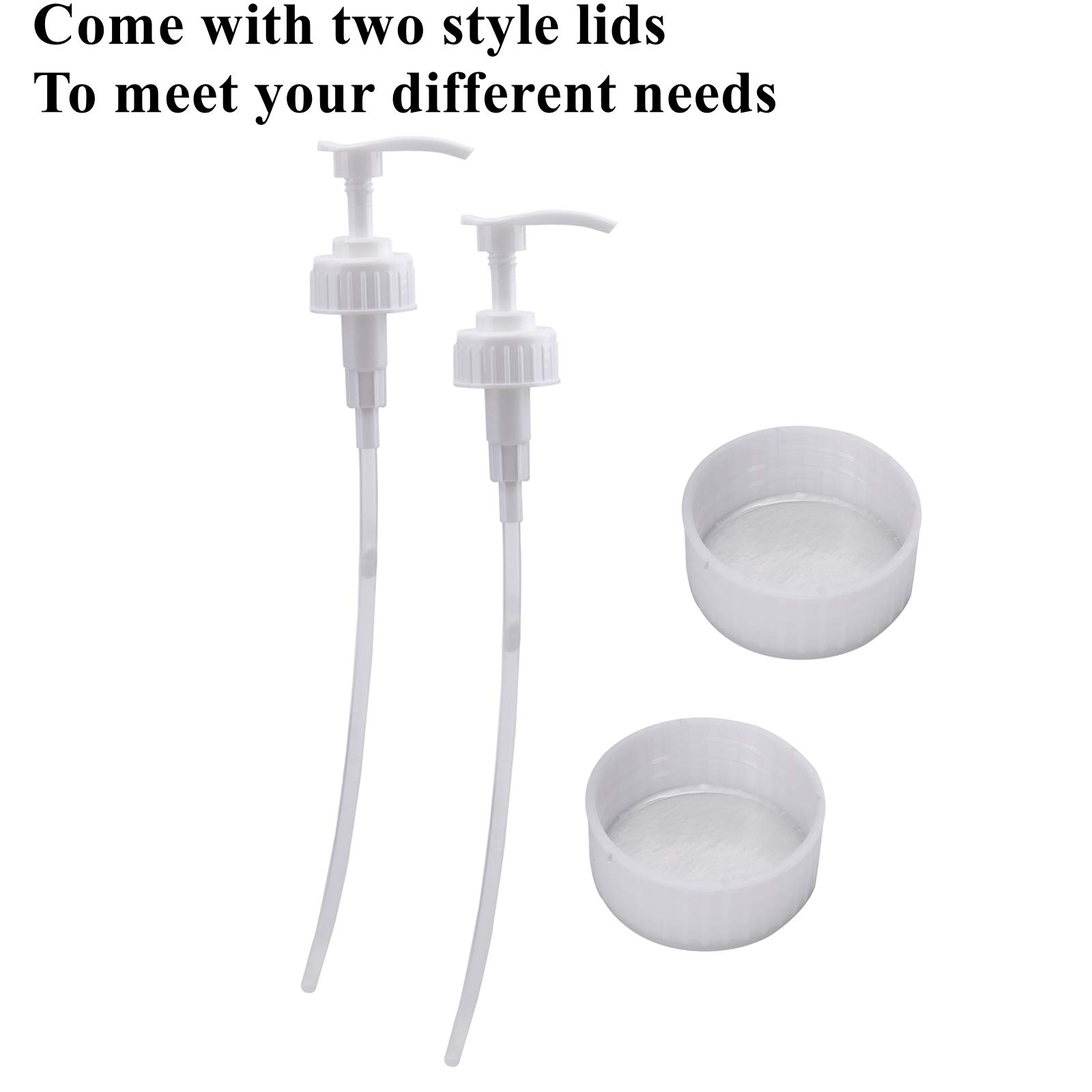 Yopay 2 Pack 1 Gallon Plastic Jugs, Plastic Bottle Container with with Pumps Child Resistant Airtight Lids, BPA Free, HDPE Plastic, Residential and Commercial Uses, White, 3.8L