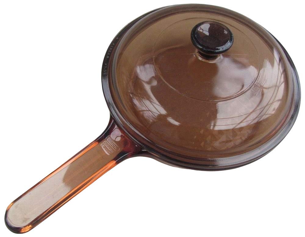 Amber Corning Vision Visionware Small 7 Inch Frying Pan w/ Lid