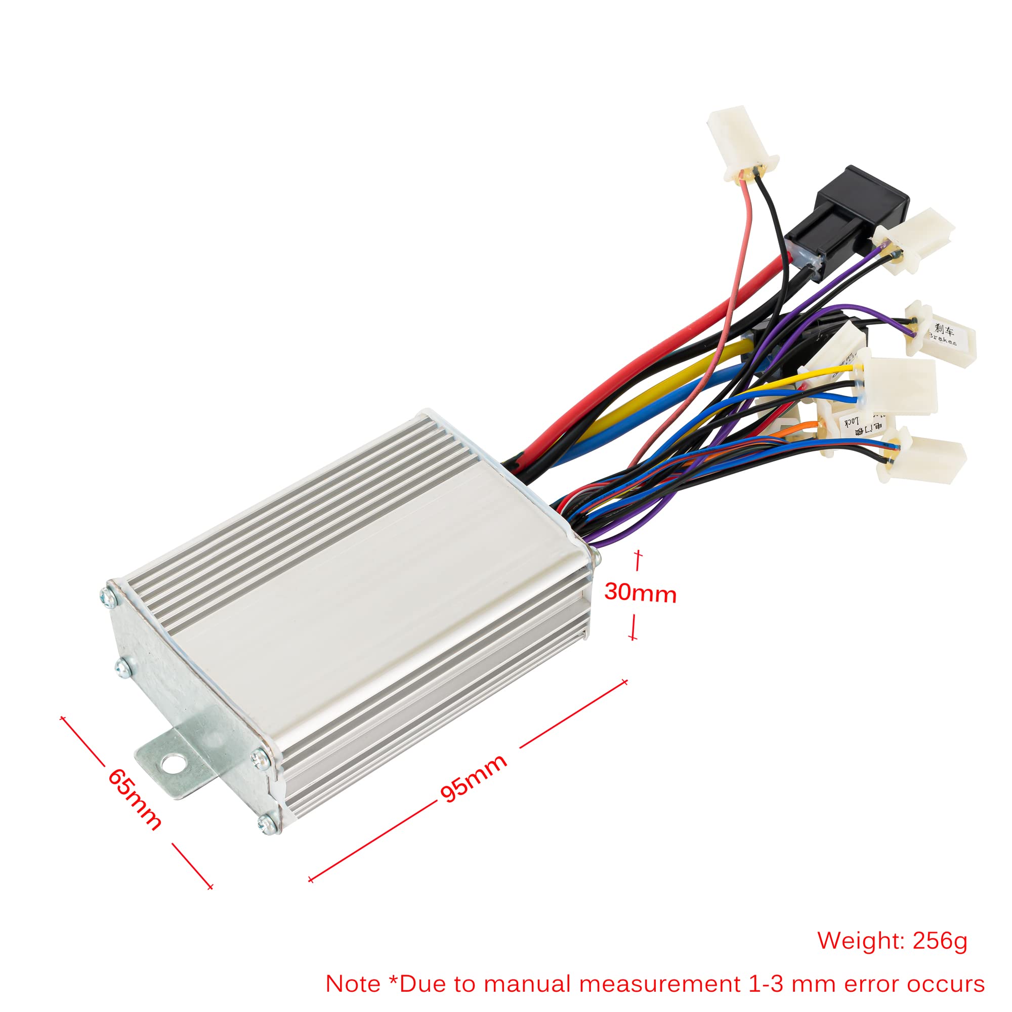 48V 1000W Brushed DC Motor High Speed Electric Motor & DC Brush Controller & Gas Accelerator Throttle & Ignition Lock for Dirt Bike e-Bike ATV Go Kart Moped Mini Bikes Motorized Bicycle