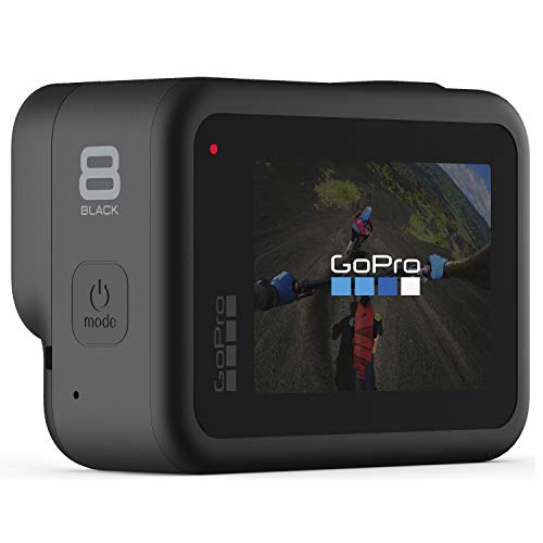 GoPro HERO8 Black Waterproof Action Camera with Touch Screen 4K Ultra HD Video 12MP Photos 1080p Live with Accessory Bundle - 1 Additional GoPro USA Batteries + PNY 64GB U3 microSDHC Card