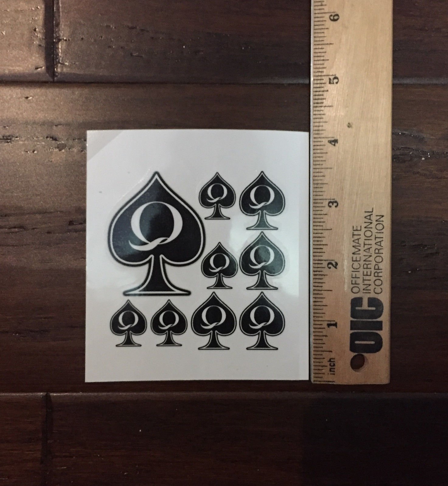 6 Sheet Temporary Tattoo Set QoS, BBC ONLY, I Love BBC 38 Total Tattoos Queen of Spades
