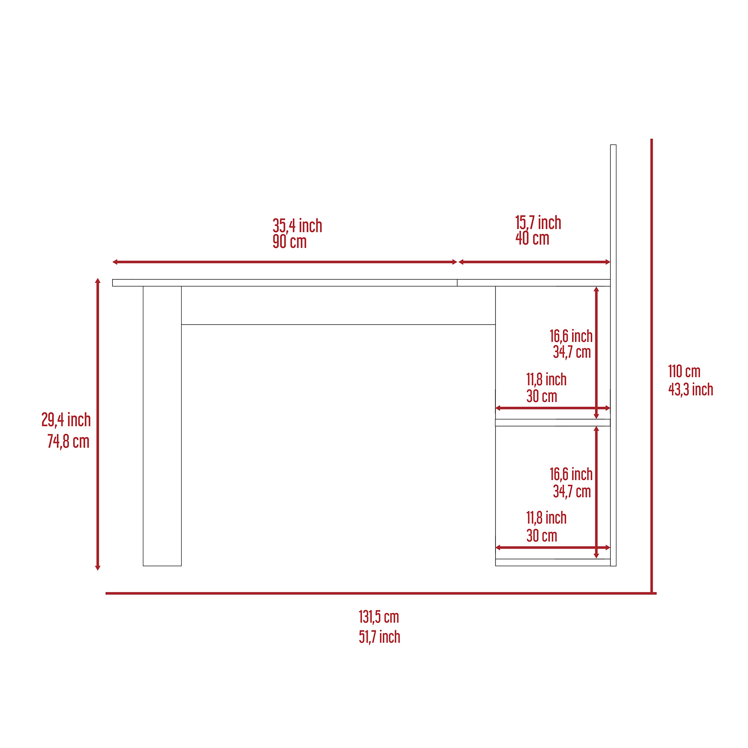 Anwickmak 51.7'' L Shaped Desk with Side Shelves, Computer Desk Corner Gaming Desk with 4-Shelf and Baffle for Home Office Gaming Writing Workstation Easy to Assemble(Gray)