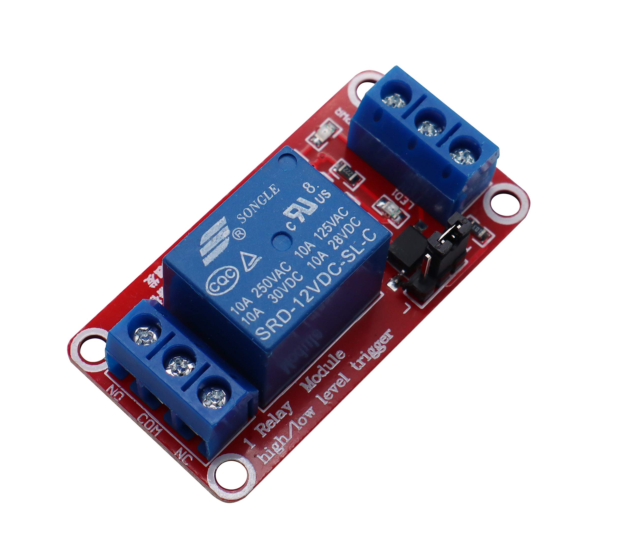 Excelity 3-Packs Single-Channel DC 12V Relay Module with Optocoupler for DSP AVR PIC ARM Development