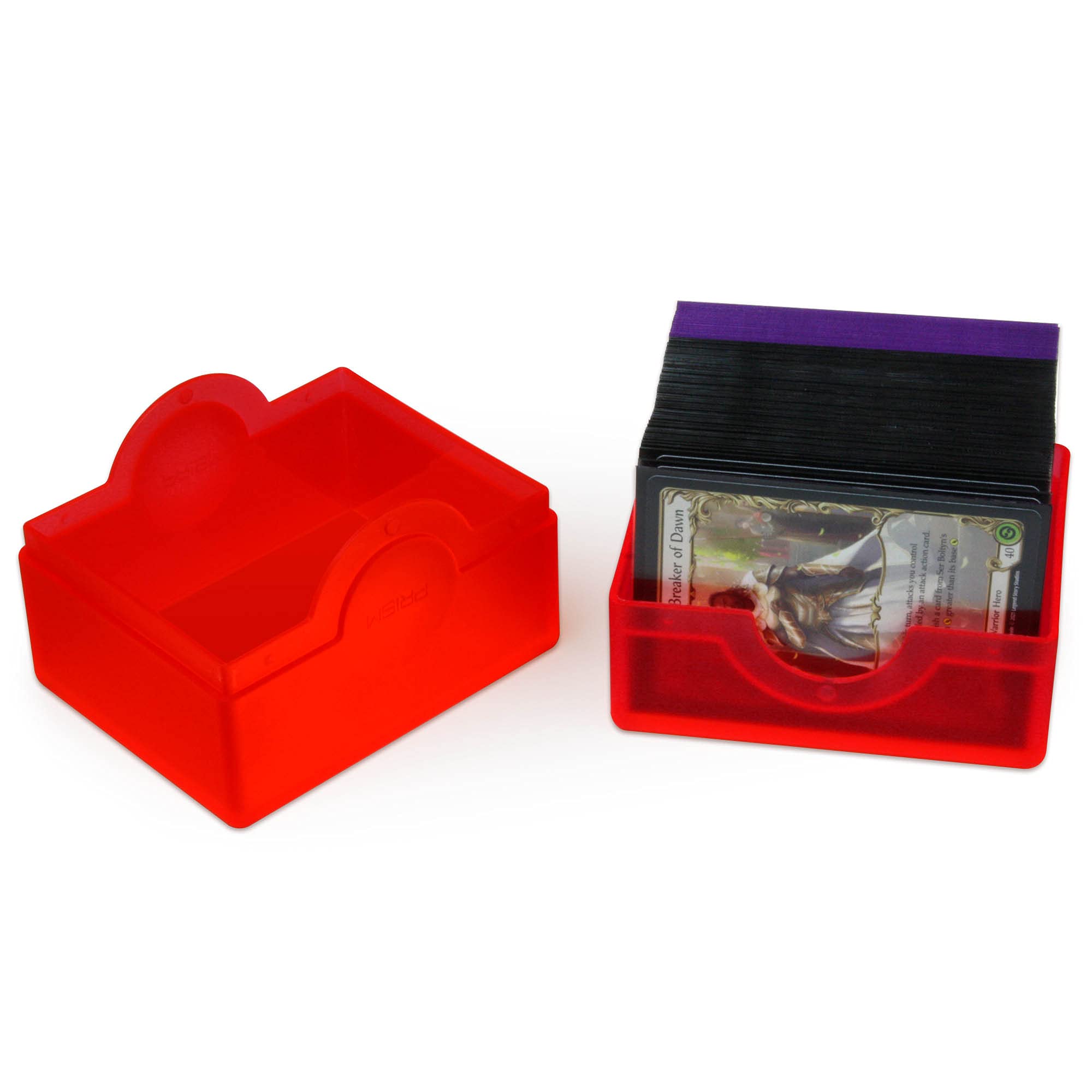 BCW Spectrum Prism Deck Case - Infra Red - 1 ct | Secure Snap Closure Card Deck Case | Fits 100 Double-Sleeved Cards | Trading Card Deck Storage Ideal for Magic the Gathering, Pokemon, and More