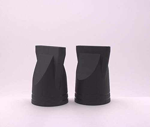 2Pcs Professional Plastic Salon Hair Dryer Nozzle Replacement Narrow Concentrator Replacement Blow Flat Hairdressing Styling Tool Hair Drying Nozzle Fit For Outer Diameter 4.5cm (Black)