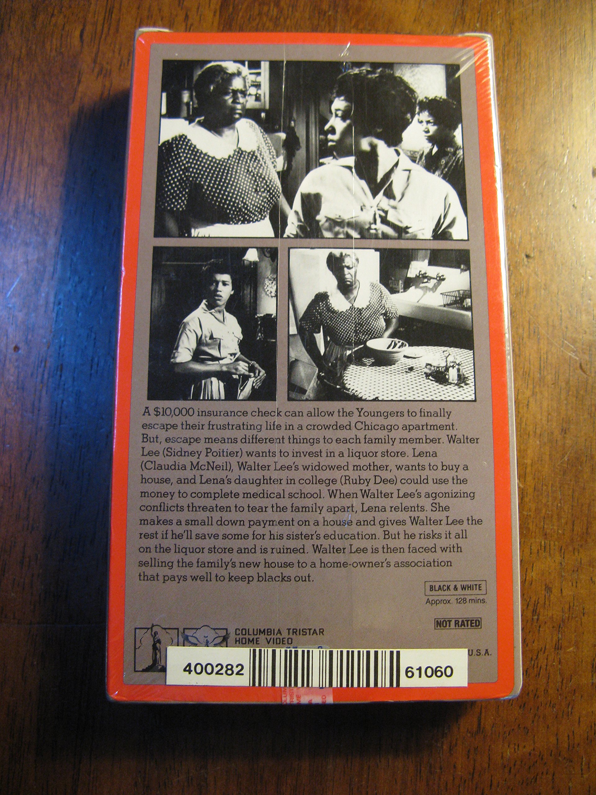 Brand New VHS - STILL FACTORY-SEALED. A Raisin In The Sun (1961) Starring Sidney Politier, Ruby Dee, VHS, Columbia Pictures, NR, running time: 128 mins., b&w