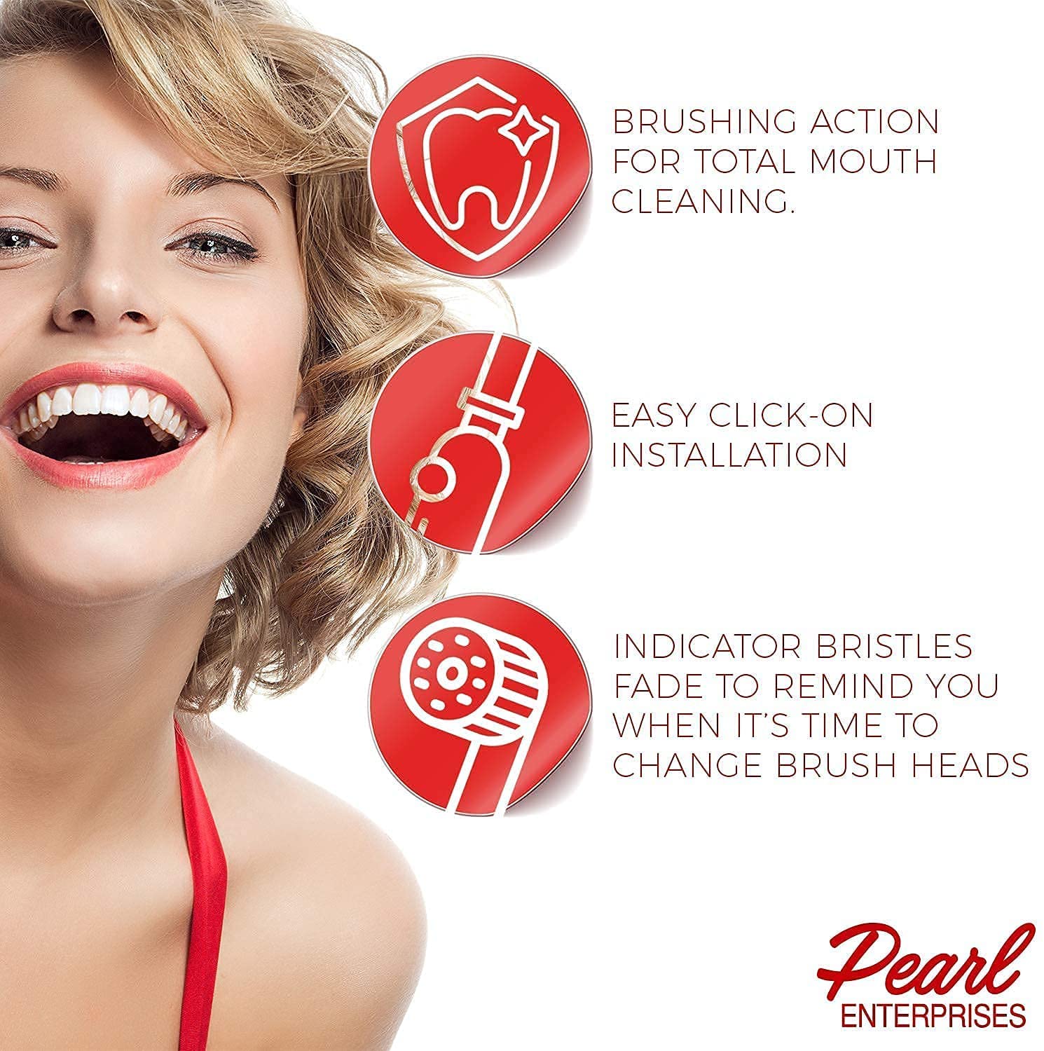 Replacement Brush Heads for Oral B- Professional Flossing Toothbrushes Compatible with Oralb Braun Electric Toothbrush- Pack of 12 - Fits The Oral-B 7000, Pro 1000, Action, & More