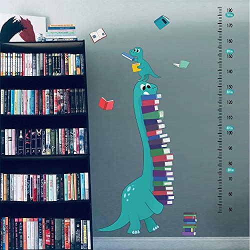 ufengke Dinosaurs Height Charts Wall Stickers Books Growth Wall Decals Art Decor for Kids Bedroom Baby Nursery