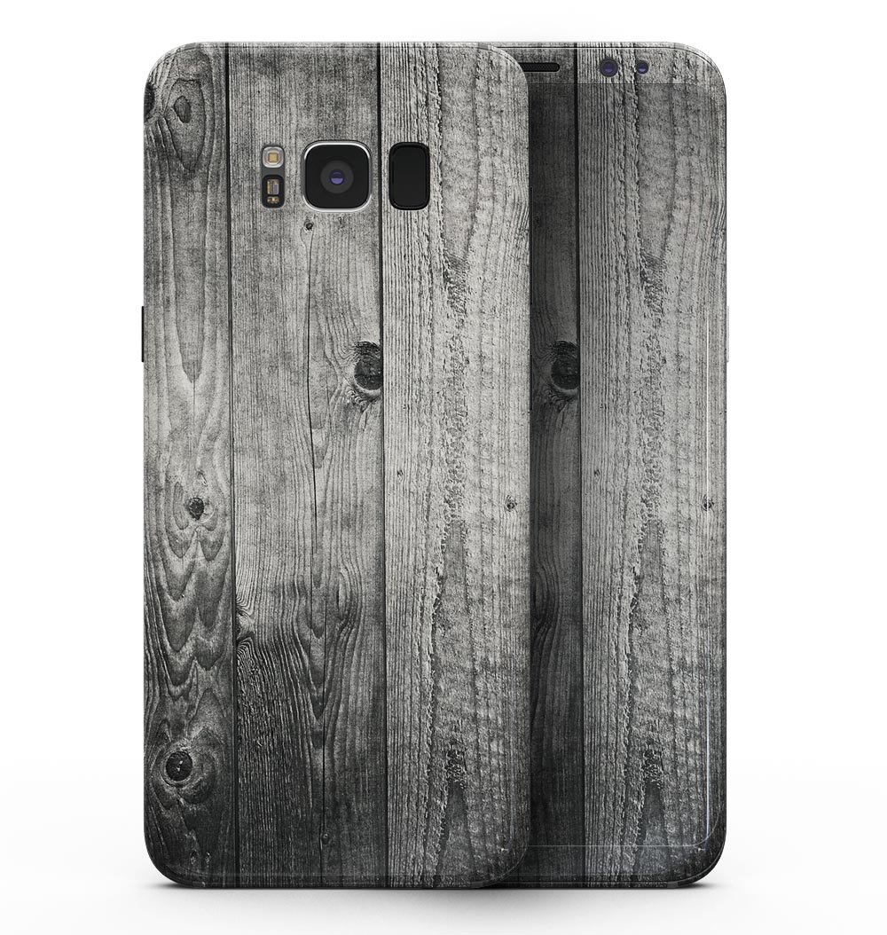 Design Skinz Design Skinz Dark Washed Wood Planks Full-Body Wrap Decal Skin-Kit for The Galaxy S9 Plus