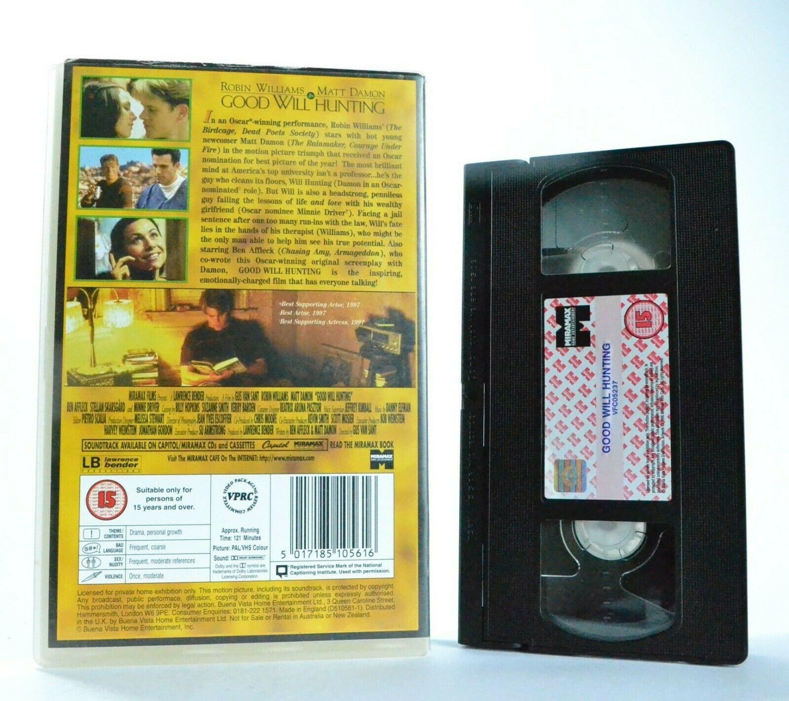 Good Will Hunting: (1997) Drama; Self Taught Genius - R.Williams/M.Damon - VHS