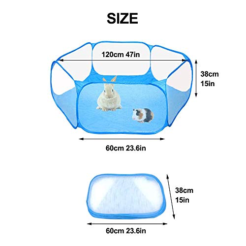 Amakunft 2 Pcs Large Guinea Pig Bed Mat, Rabbit Sleep Bed, 17.7x13.7x2 Inches, Small Animal Playpen for Bunny/Chinchilla/Hedgehog