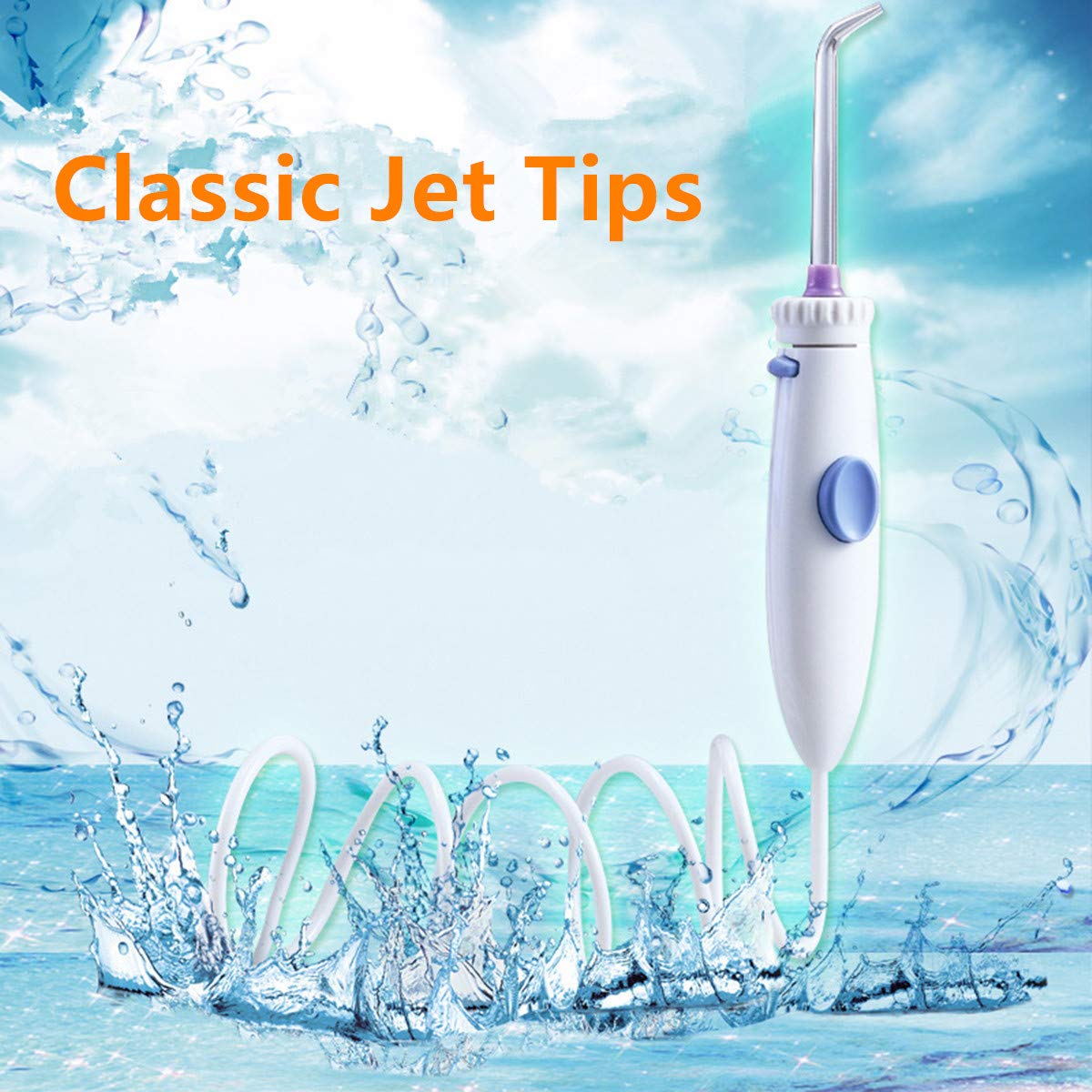 Flosser Replacement Tips for Waterpik Water Flosser, High-Pressure Jet Tips, Flosser Refill Replacement Heads, Compatible with Waterpik Oral Irrigator and Dental Flossers, Orthodontic Tips 4 Packs