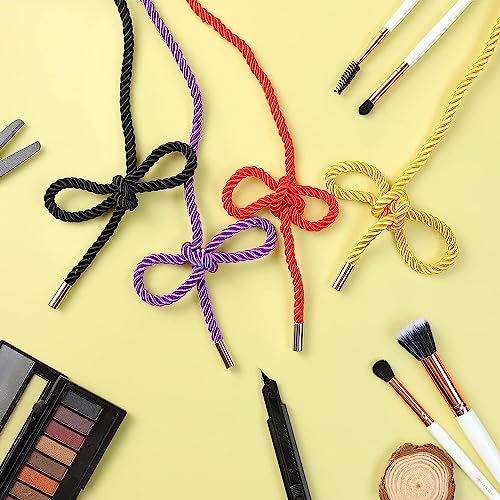 BAVIHOR Silk Rope Long Rope, Skin Friendly Soft Rope Durable, 32 Feet 8 mm Multipurpose Long Satin Braided Twisted Rope (Black, Red)