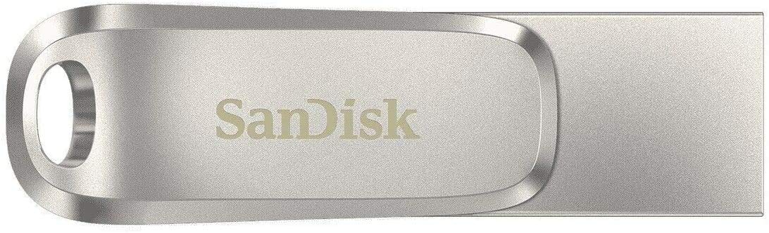SanDisk Ultra Dual Drive Luxe USB Type-C 64GB Flash Drive for Smartphones, Tablets, and Computers - High Speed USB 3.1 Pen Drive (SDDDC4-064G-G46) Bundle with (1) Everything But Stromboli Lanyard