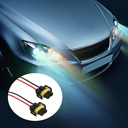 Miytsya 2 PCS H11 Socket Female Wire Harness Connector for Fog Light High Low Beam Bulb Replace H11 Female Wiring Adaptor (Black)