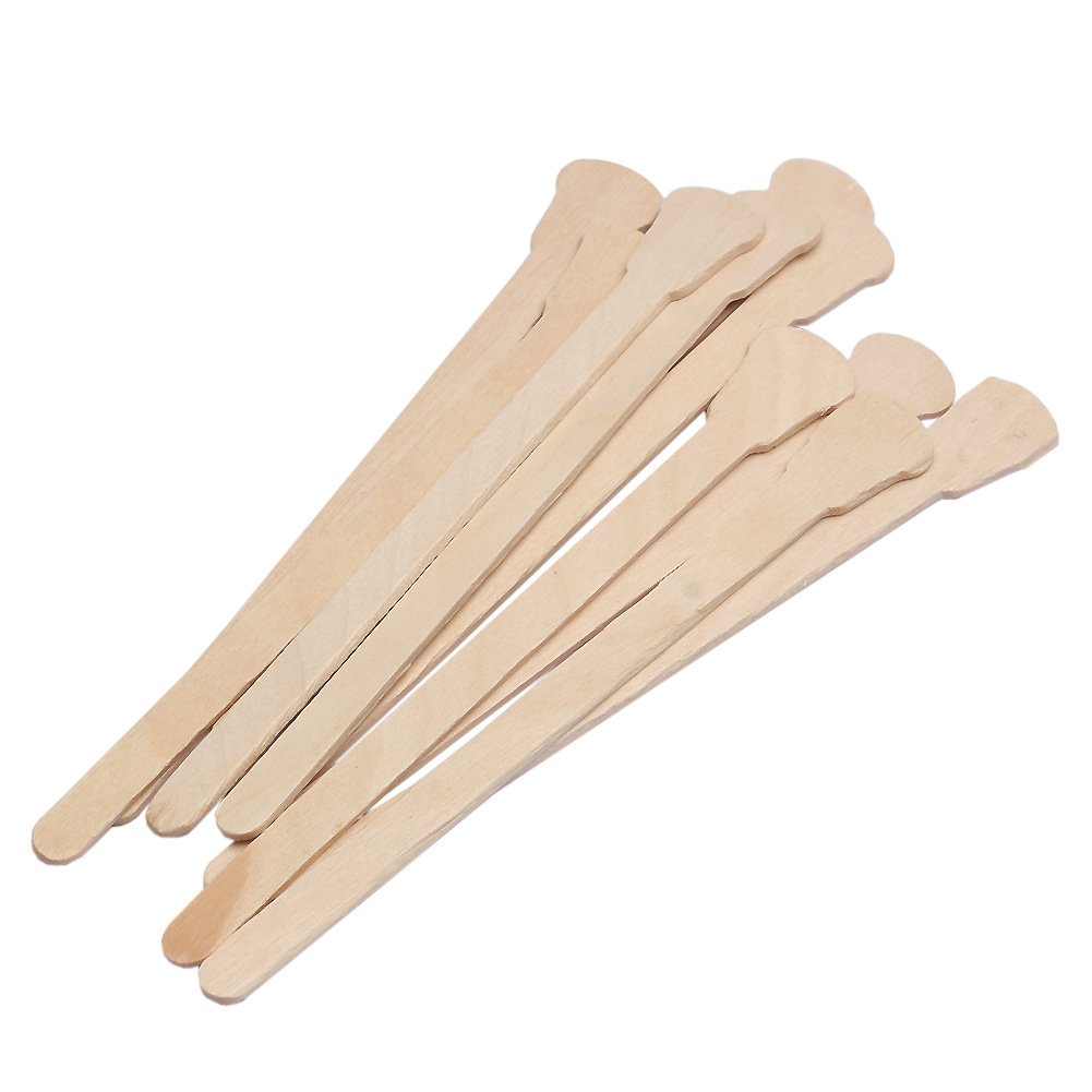 Fodattm 100PCS Wood Wax Applicator Sticks Spatulas for Eyebrow Nose Hair Removal Ice Cream and Mask Sticks Applicator