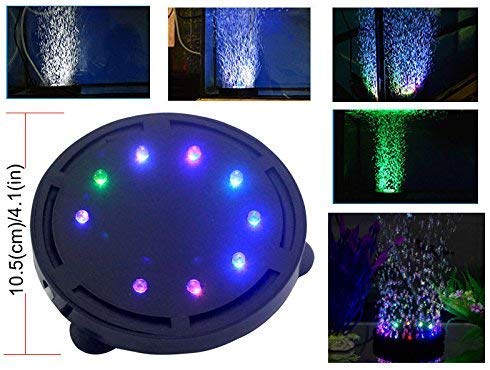 LONDAFISH Aquarium Bubble Light Aquarium Air Stone LED Light Air Pump Bubble Stone Lamp