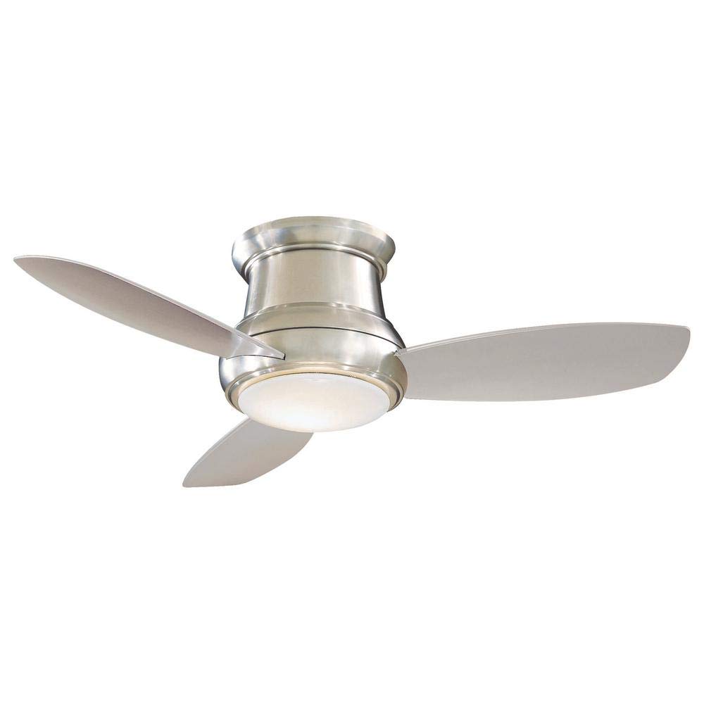 44-Inch Minka Lavery Brushed Nickel LED Ceiling Fan with Light