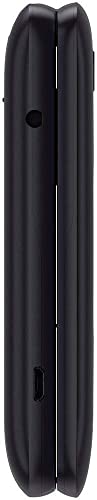 Alcatel SMARTFLIP 4052R | 4G LTE | 4GB Flip-Phone | Bluetooth, WiFi, Big Buttons | Carrier locked to AT&T. Phone is not unlocked - Volcano Black