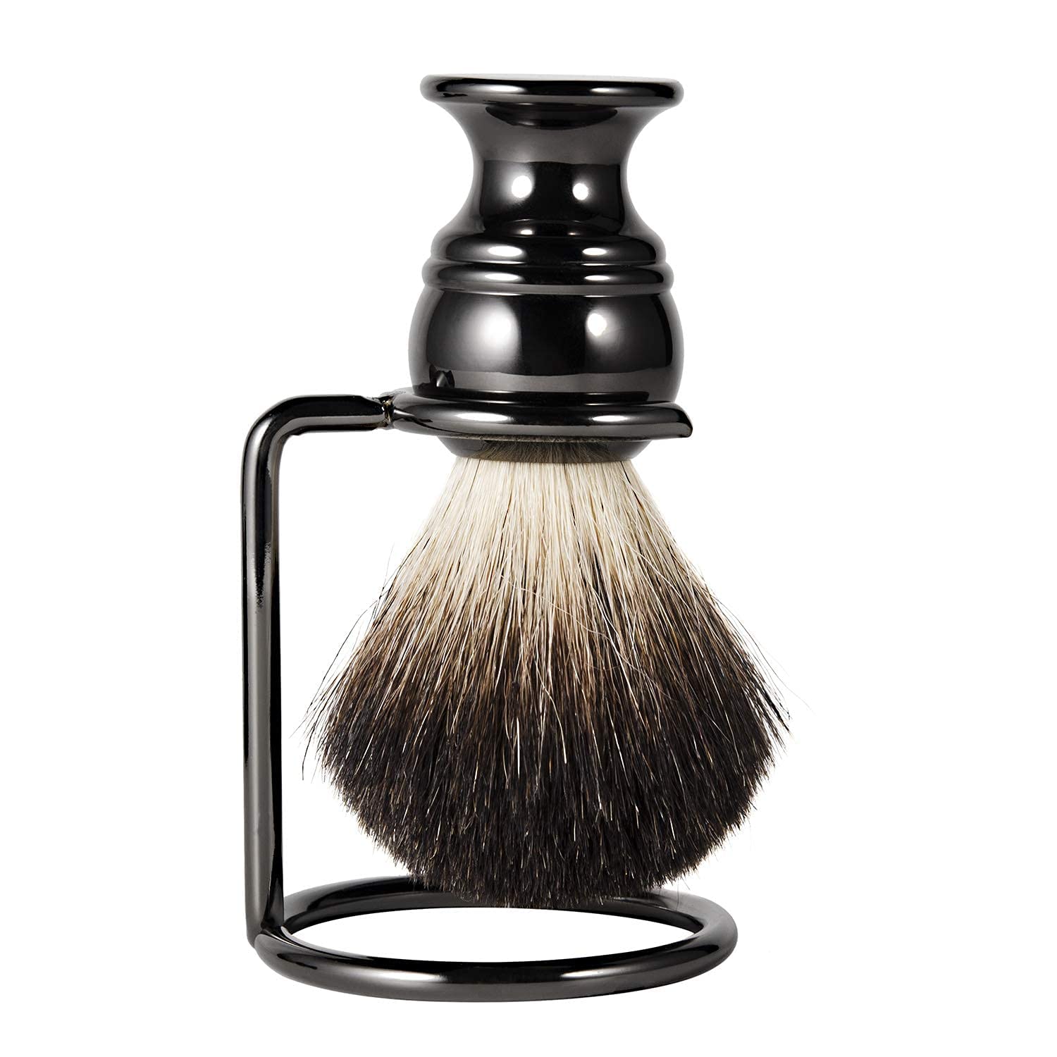 Shave Brush Stand Stainless Steel for Badger Shaving Brushes Holder Height 2.8inch/7cm Space Saver