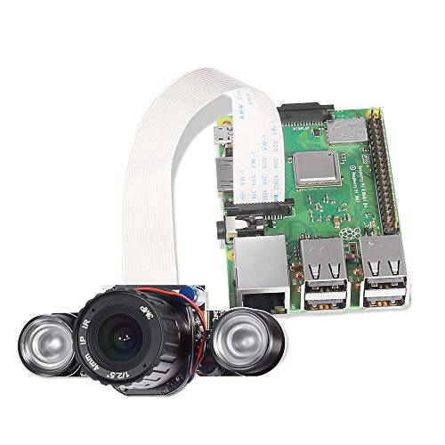 for Raspberry Pi Camera Module 4 B 5MP 1080p OV5647 Automatically Switching Between Day-Vision and Night-Vision Webcam Lens 72 Degree FoV for Raspberry Pi Model A/B/B+, Pi 2 and Raspberry Pi 3,3 b+