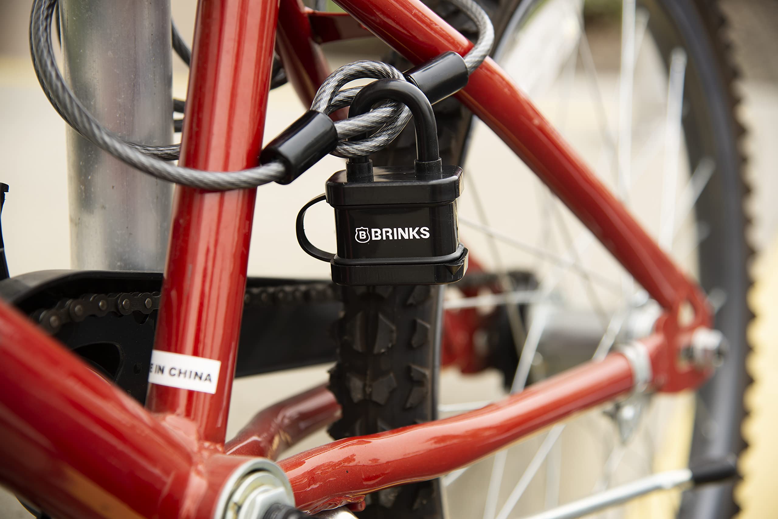 BRINKS - 40mm Laminated Steel Weather Resistant Padlock, 3-Pack - Vinyl Wrapped and Chrome Plated with Hardened Steel Shackle