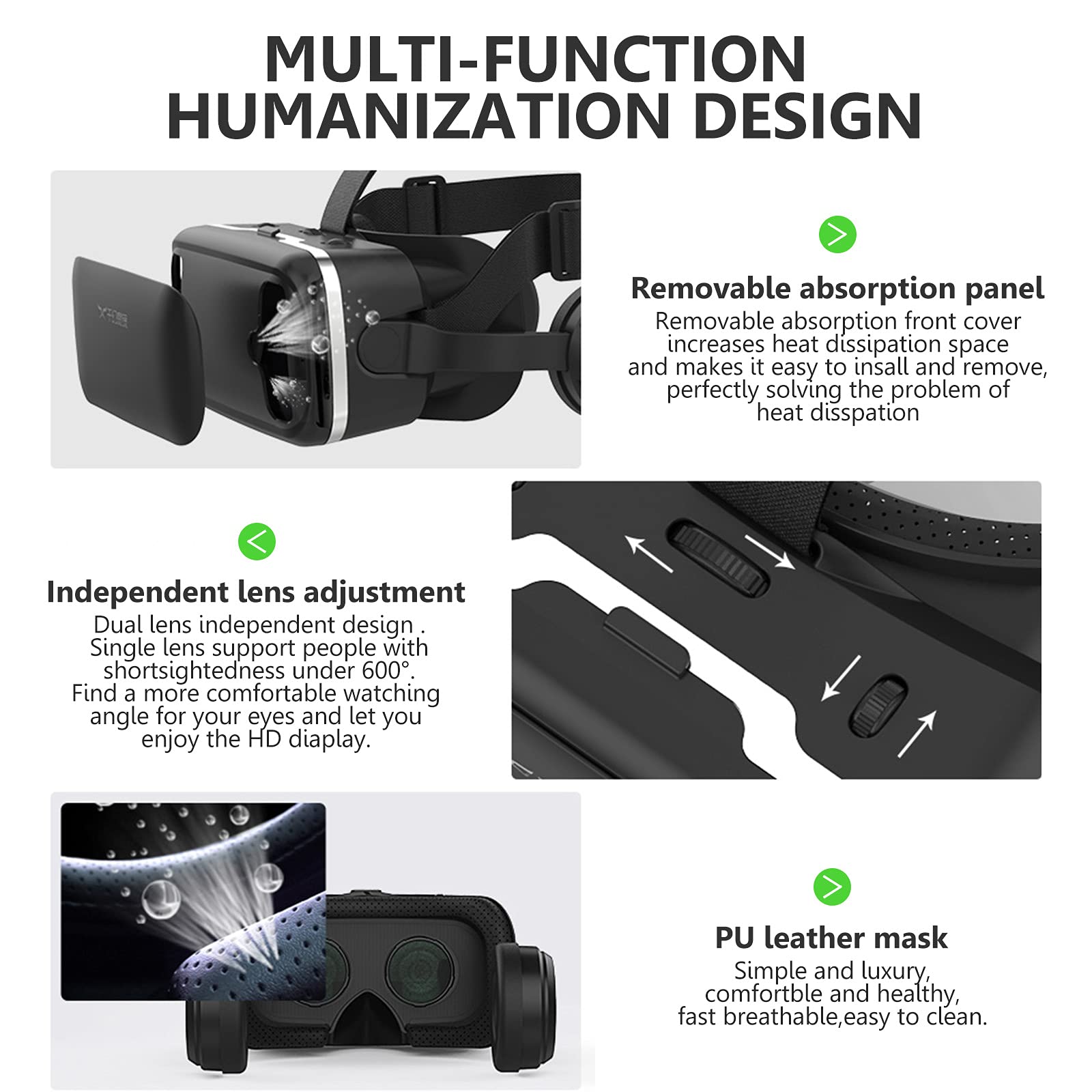 360° VR Headset with Remote Controller Compatible with iPhone and Android Phones,Adjustable 3D VR Glasses Goggles,Virtual Reality Headsets Goggles for Kids and Adults