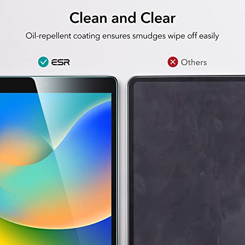 ESR for iPad 9th Generation Screen Protector, Tempered Glass Film with Easy Installation Frame for iPad 9/8/7 Gen (2021&2020&2019, 10.2 Inch), Scratch-Resistant, HD Clear, 2 Pack