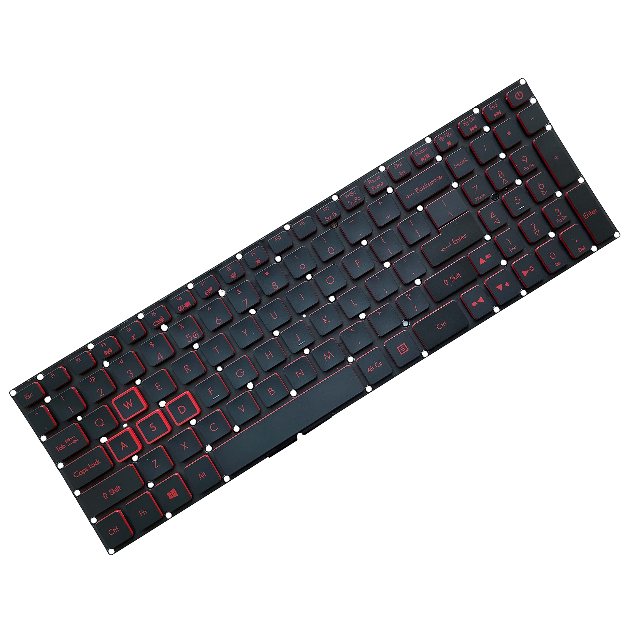 KB US Layout Notebook Keyboard for Acer Nitro 5 AN515 AN515-51 AN515-52 AN515-53 Series Laptop P/N: N17C1 N16C7 Series red Font, with Backlight, Frameless