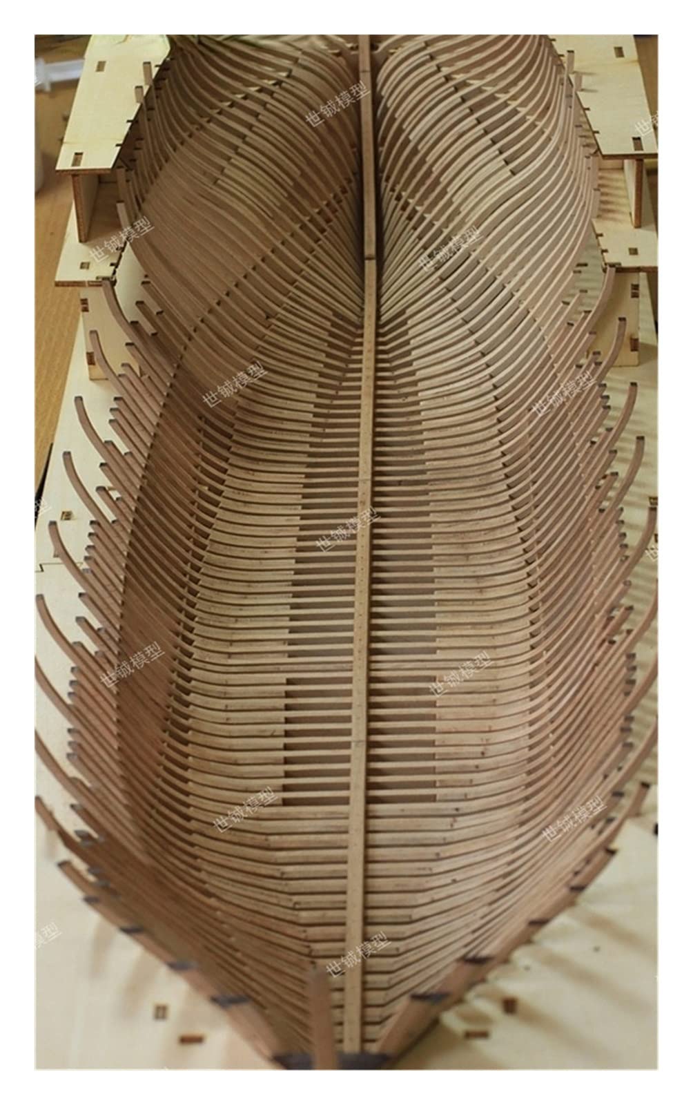 3D Model Space Sense 1/48 Full Rib Shark Le Requin Sailboat Model Kit Wooden DIY Handmade Boat Model Puzzle Sailing Theme Party